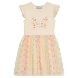 Sommerkleid DANAMADE "DANAMADE Dresses DBLAIR", M&auml;dchen, Gr. 122, ivory, Oberteil: 95% Baumwolle, 5% Elasthan. Rock: 100% Polyester. Futter: 100% Baumwolle, Kleider Sommerkleid