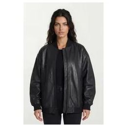 Bomberjacke Trueprodigy "Selina Bomberjacke mit Eingrifstaschen", Damen, Gr. L, schwarz, Obermaterial: 100% Schafsleder sheepskin., Jacken Bomberjacke