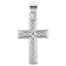 Adelia&acute;s Kettenanh&auml;nger ADELIA ́S "Damen Anh&auml;nger &ndash; Kreuzanh&auml;nger aus 925 Silber mit Zirkonia", silber, Schmuckanh&auml;nger, Damen, Silber 925 (Sterlingsilber), Kettenanh&auml;nger, Sch&ouml;ne Geschenkidee zum Weihnachten