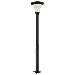 LED Solarleuchte Globo LIGHTING "SOLARLEUCHTE ALUMINIUM DRUCKGUSS GRAU, 1XLED", grau matt, H:318,5cm &Oslash;:42,3cm, Leuchten, Solar Garten Terrasse Au&szlig;enbeleuchtung Dekoleuchten