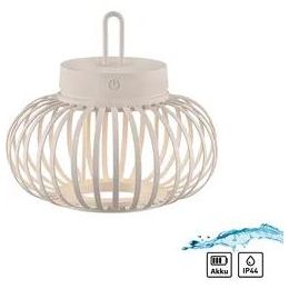JUST LIGHT Pendelleuchte "AKUBA", beige (greige), 1, &Oslash; 25cm, 1 Stk., Leuchten, Akkuleuchte, Pendelleuchte