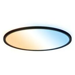 B.K.LICHT LED Panel "SHALLOW", matt, schwarz, 1, &Oslash; 42cm H: 3cm, 1 Stk., Leuchten, 42x3 cm, Badlampe, Badezimmer, K&uuml;che, Wohnzimmer