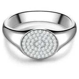 Glanzst&uuml;cke M&uuml;nchen Siegelring GLANZST&Uuml;CKE M&Uuml;NCHEN "GSM237" Gr. 54, silber, Fingerringe, Damen, 54, Silber 925 (Sterlingsilber), 3,1mm, Siegelring, aus Sterling Silber