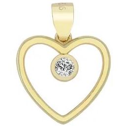 Adelia&acute;s Kettenanh&auml;nger ADELIA ́S "Damen Anh&auml;nger &ndash; Herz Herzanh&auml;nger aus 925 Silber", gold, Schmuckanh&auml;nger, Damen, Silber 925 (Sterlingsilber), Kettenanh&auml;nger, Zum Verschenken &ndash; passend f&uuml;r viele Anl&auml;sse