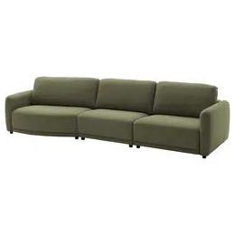 Sch&ouml;ner Wohnen 3-Sitzer "Wonder, Modernes Design mit sanfter Rundung", gr&uuml;n, B:349cm H:86cm T:125cm, 99% Polyester, 1% Polyacryl, SCH&Ouml;NER WOHNEN-KOLLEKTION, Sofas, Organische Form, Kammerkissen-Komfort & XXL-Ma&szlig;e