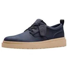 Sneaker Clarks "Clarks Halbschuhe Leder", Herren, Gr. 45, blau (navy), Leder, Schuhe Sneaker