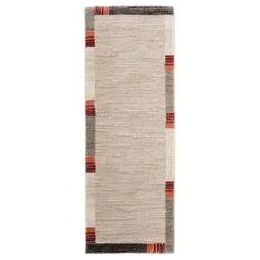 Teppich OCI DIE TEPPICHMARKE "CASTLE FLORA, auch als L&auml;ufer und in rund" Gr. 12, braun (dunkelbraun, beige), B:80cm H:20mm L:250cm, Polypropylen (PP), Teppiche, Teppich, dichter Fris&eacute; Kurzflor, farbiger Bord&uuml;re, Wohnzimmer, Schlafzimmer
