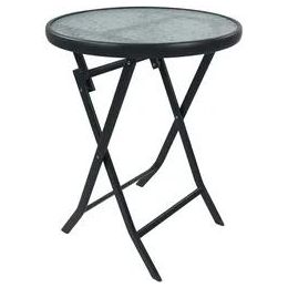 Gartentisch Vcm "Bistrotisch Garten Balkontisch 55 cm &Oslash; Sonlas", schwarz (anthrazit), B:55cm T:55cm, Tische, Gartentisch