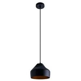 Paco Home Pendelleuchte "HURLEY U", schwarz, 1, &Oslash; 22cm H: 18cm, Leuchten, H&auml;ngelampe Esszimmer K&uuml;chenlampe H&auml;ngend Esstischlampe Innen Gold, Pendelleuchte
