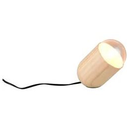 Trio REALITY LEUCHTEN Tischleuchte "NARA, Tischlampe inkl. Leuchtmittel 1x E27 806 Lumen 2700K warmwei&szlig;", holzfarben, schwarz, 1, &Oslash; 10,5cm H: 14,5cm, 2 Stk., Leuchten, Tischleuchte mit Schnurschalter und wechselbarem Leuchtmittel (inkl.), Tischleuchte