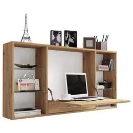 Schreibtisch Vcm "Holz H&auml;nge Schreibtisch Wandschreibtisch Teala", braun (honig, eiche), B:115cm T:20cm, Tische, Schreibtisch