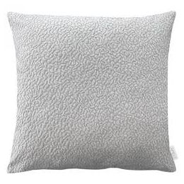 Dekokissen Apelt "Toulouse", hellgrau, unifarben, B:46cm H:0,5cm L:46cm, Polyester, Dekokissen_Sitzkissen_Kissenh&uuml;llen, Chenille mit 3D-Effekt