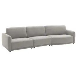 Sch&ouml;ner Wohnen 3-Sitzer "Wonder, Modernes Design mit sanfter Rundung", grau, B:349cm H:86cm T:125cm, 99% Polyester, 1% Polyacryl, SCH&Ouml;NER WOHNEN-KOLLEKTION, Sofas, Organische Form, Kammerkissen-Komfort & XXL-Ma&szlig;e