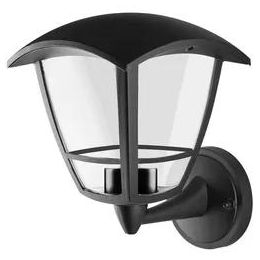 Au&szlig;en-Wandleuchte Segula "Outdoor MODERN schwarz", schwarz, B:25cm H:30cm L:25cm, Leuchten, Modernes Design, Edelstahl/Glas klar, schwarz, ohne Leuchtmittel