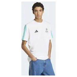 T-Shirt Adidas PERFORMANCE "MERCEDES-AMG PETRONAS FORMULA 1 TEAM DNA", Herren, Gr. M, wei&szlig;, semi mint rush, Obermaterial: 100% Baumwolle, Rundhals, Shirts T-Shirt