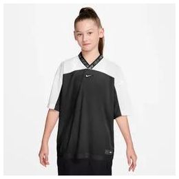 T-Shirt Nike SPORTSWEAR "G NSW DF JSY TOP", Damen, Gr. XL, schwarz, wei&szlig;, Obermaterial: 100% Polyester, Shirts T-Shirt, f&uuml;r Erwachsene, sportlicher Stil, f&uuml;r Alltag und Freizeit