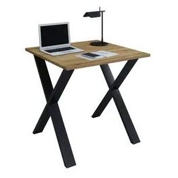 Schreibtisch Vcm "Schreibtisch B&uuml;rotisch Computertisch 80x80 Lona X", braun (schwarz, sonoma, eiche), B:80cm T:80cm, Tische, Schreibtisch
