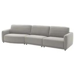 Sch&ouml;ner Wohnen 3-Sitzer "Wonder, Modernes Design mit sanfter Rundung", grau, B:349cm H:86cm T:125cm, 99% Polyester, 1% Polyacryl, SCH&Ouml;NER WOHNEN-KOLLEKTION, Sofas, Organische Form, Kammerkissen-Komfort & XXL-Ma&szlig;e