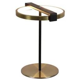 LED Teichleuchte Searchlight "Aerial-LED-Tischlampe, Goldenes und Schwarzes Metall", satinmessingfarben, schwarz, B:25cm H:35cm L:28cm, Leuchten