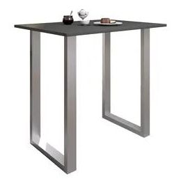 Bartisch Vcm "Holz Bartisch Stehtisch Tisch Tresen Xona 110x80", schwarz (silber, anthrazit), B:110cm T:80cm, Tische, Bartisch