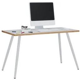Schreibtisch Vcm "Schreibtisch B&uuml;rotisch Computertisch Salia 110x80", braun (wei&szlig;, honig, eiche), B:110cm T:80cm, Tische, Schreibtisch