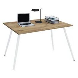 Schreibtisch Vcm "Schreibtisch B&uuml;rotisch Computertisch Salia 138x80", braun (honig, eiche), B:138cm T:80cm, Tische, Schreibtisch