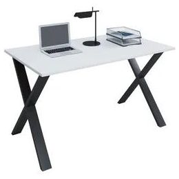 Schreibtisch Vcm "Schreibtisch B&uuml;rotisch Computertisch 80x50 Lona X", wei&szlig; (schwarz, wei&szlig;), B:80cm T:50cm, Tische, Schreibtisch