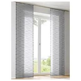 Schiebegardine Heine HOME Gr. 3, grau, B:60cm H:225cm, Baumwolle, Polyester, Gardinen