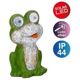 N&auml;ve LED Solarleuchte N&Auml;VE "Froggel", gr&uuml;n, B:10,5cm H:18cm L:10,5cm, Leuchten, Froschfigur, animierte LED Augen mit Bewegungseffekt, H: 19cm, gr&uuml;n