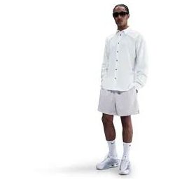 Shorts Nike SPORTSWEAR "Nike Club Men's French Terry Flow Shorts", Herren, Gr. XL, N-Gr, birch heather, Sweatware, Obermaterial: 80% Baumwolle, 20% Polyester, meliert, Basic kniefrei, Hosen Shorts, aus Sweatware, mit Kordelverschluss, mit Logostickerei