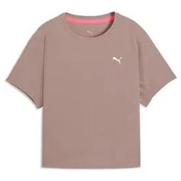 Trainingsshirt Puma "Run coolCELL Boxy T-Shirt Damen", Damen, Gr. M, sandstone beige, Obermaterial: 82% Nylon, 18% Elasthan, Rundhals, Shirts