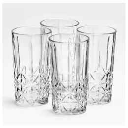 Longdrinkglas Van Well "Longdrinkgl&auml;ser 260 ml Marc, 4 St&uuml;ck", transparent, H:13,5cm &Oslash;:7cm, Glas, Trinkgef&auml;&szlig;e, Kristalloptik, sp&uuml;lmaschinengeeignet