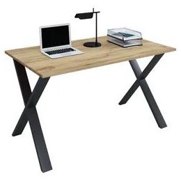 Schreibtisch Vcm "Schreibtisch B&uuml;rotisch Computertisch 80x50 Lona X", braun (schwarz, honig, eiche), B:80cm T:50cm, Tische, Schreibtisch