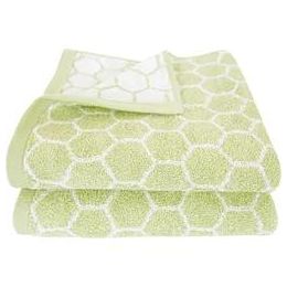 Handt&uuml;cher Dyckhoff "Pure Natural Honey", gr&uuml;n, B:50cm L:100cm, Frottier, Baumwolle, Handt&uuml;cher, BIO Baumwolle, GOTS