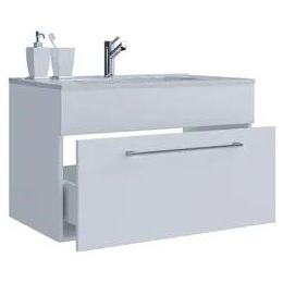 Waschtisch Vcm "2-tlg. Waschplatz Waschtisch Badinos 1 Schublade", wei&szlig;, B:80cm T:46cm, Waschtische, Waschtisch