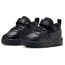 Sneaker Nike Sportswear "COURT BOROUGH LOW RECRAFT (TD)", M&auml;dchen, Gr. 22, schwarz (schwarz, schwarz), Synthetik, Textil, Schuhe Sneaker, Design auf den Spuren des Air Force 1, f&uuml;r Kinder