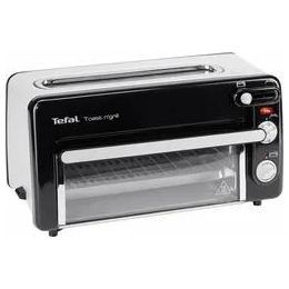 Tefal Minibackofen "TL6008 Toast n&rsquo; Grill", schwarz (schwarz, alu matt, aluminiumfarben), B:40,5cm H:20,5cm T:22cm, Miniback&ouml;fen, sehr energieeffizient und schnell, 1300 Watt, Minibackofen