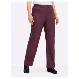 Webhose sheego, Damen, Gr. 56, Normalgr&ouml;&szlig;en, burgund, 78% Viskose, 19% Polyamid, 3% Elasthan, unifarben, Hosen