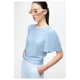 Rundhalsshirt Vila "VIBELLI O-NECK S/S TOP - NOOS", Damen, Gr. XS, nantucket breeze, Jersey, Obermaterial: 95% Polyester, 5% Elasthan, unifarben, regular fit normal, Rundhals, Shirts Rundhalsshirt