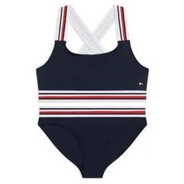 Bustier-Bikini "BRALETTE SET", M&auml;dchen, Gr. 128/134, N-Gr, schwarz night navy, Microfaser, Obermaterial: 80% Nylon, 20% Elasthan, Tommy Hilfiger SWIMWEAR, Bikini-Sets