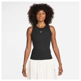 Tanktop Nike SPORTSWEAR "W NSW RIB TIGHT TANK", Damen, Gr. M, schwarz, wei&szlig;, Obermaterial: 94% Baumwolle, 6% Elasthan, normal, Rundhals, Tops Tanktop, sportlicher Stil, f&uuml;r sportliche Aktivit&auml;ten, mit Rundhalsausschnitt