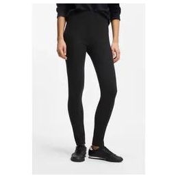 Jerseyhose BOSS ORANGE "Tegging Premium Damenmode", Damen, Gr. 46, N-Gr, schwarz 001, Jersey, Obermaterial: 69% Viskose, 27% Polyamid, 4% Elasthan, unifarben, slim fit lang, Hosen Jerseyhose, im Slim Fit, Leggings aus Punto-Milano-Stoff