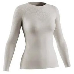 Funktionsshirt Bauerfeind "COMPRESSION SHIRT LONG SLEEVE", Damen, Gr. XL, silber (silber grau), Obermaterial: 90% Polyamid, 10% Elasthan, Shirts Funktionsshirt