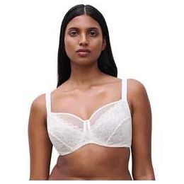 B&uuml;gel-BH Chantelle "FLORAL TOUCH", Damen, Gr. 85, Cup D, milk, Obermaterial: 75% Polyamid, 25% Elasthan, BHs B&uuml;gel-BH, florale Spitze mit wrap-over Effekt