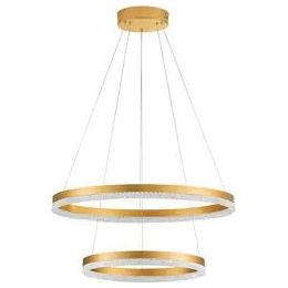 NOVA LUCE LED-H&auml;ngeleuchte "ADRIA", gold, 2, &Oslash; 60cm, 1 Stk., Leuchten