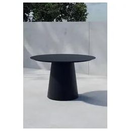 Gartentisch VENTURE HOME "Lanzo, runde Esstafel f&uuml;r den Au&szlig;enbereich", schwarz, schwarz, schwarz, B:120cm H:75cm T:120cm, Tische, Gartentisch, Outdoortisch rund, Aluminiumgestell (&Oslash;120 cm), wetterfest