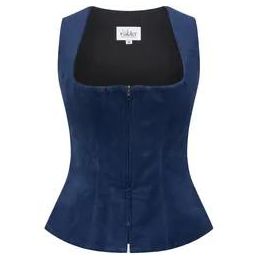 N&uuml;bler Dirndlbluse N&Uuml;BLER "Trachtenmieder Manuela", Damen, Gr. 36, blau, Obermaterial: 100% Polyester PES., Blusen Dirndlbluse