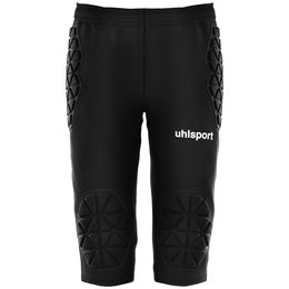 Shorts Uhlsport "Torwarthose ANATOMIC GOALKEEPER LONGSHORTS Kids", M&auml;dchen, Gr. 128, N-Gr, schwarz, Obermaterial: 100% Polyester PES., Hosen Shorts