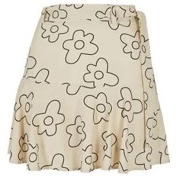 Jerseyrock Urban Classics "Urban Classics Damen Ladies Viscose Mini Skort", Damen, Gr. 3XL, softseagrassflower, 100% Viskose, relaxed fit, R&ouml;cke