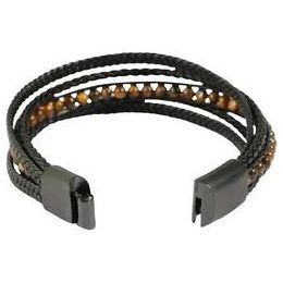 Adelia&acute;s Armband ADELIA ́S "Herren Armband &ndash; Lederarmband aus Leder mit Tigerauge 21 cm", schwarz, Armb&auml;nder, Herren, 21cm, Leder, Armband, Perfekt als Geschenk zum Valentinstag